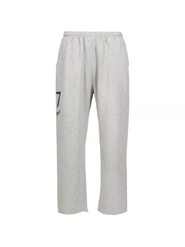 PROTOTYPES Logo-print Raw-cut Track Pants - Grey