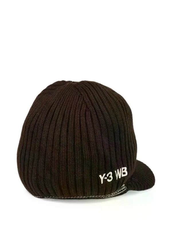 WALES BONNER Ribbed-knit Peaked-brim Beanie Hat