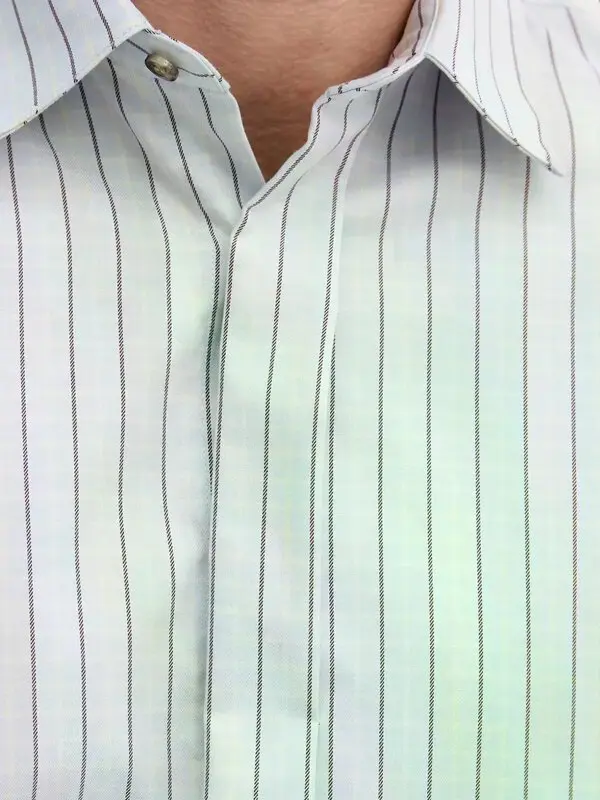 Sisley Vertical-stripe Long-sleeve Shirt - Blue