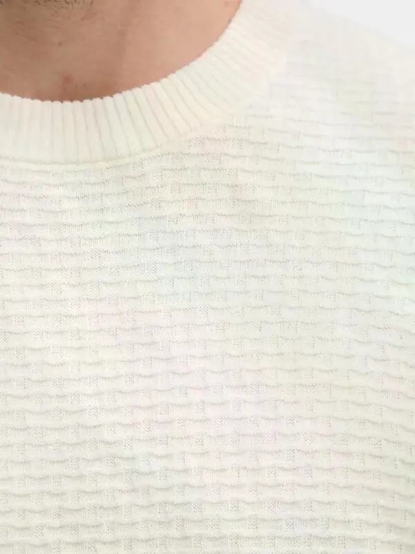 Sisley Waffle-knit Crew-neck Sweater