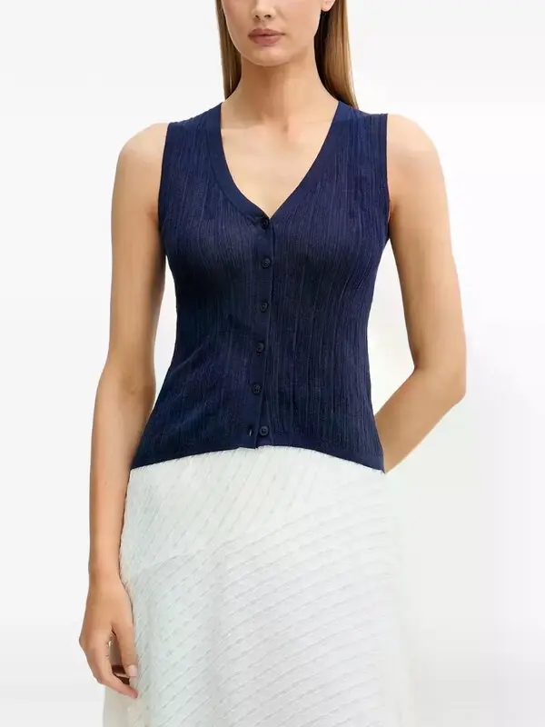 Sisley Ribbed-knit V-neck Vest