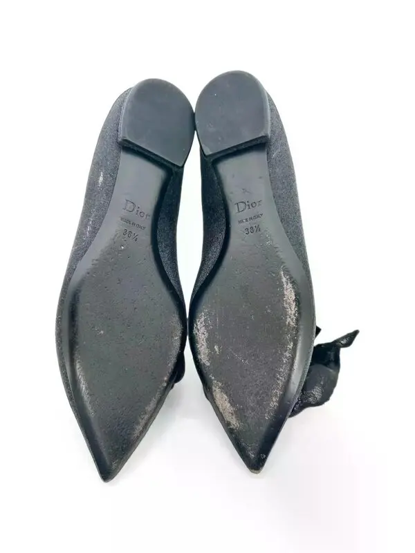 Dior Rose-embellished Pointed Ballet Flats