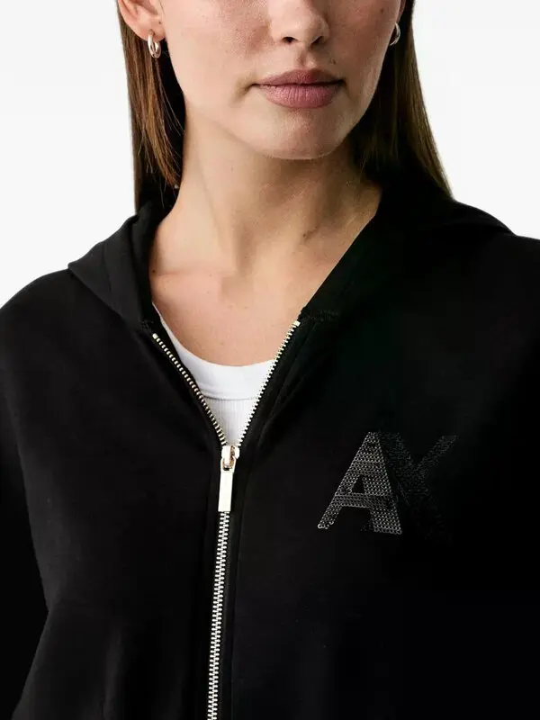 Armani Exchange Sequin-embellished Logo Hoodie