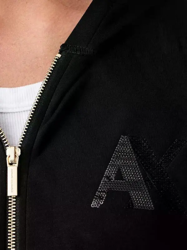 Armani Exchange Sequin-embellished Logo Hoodie