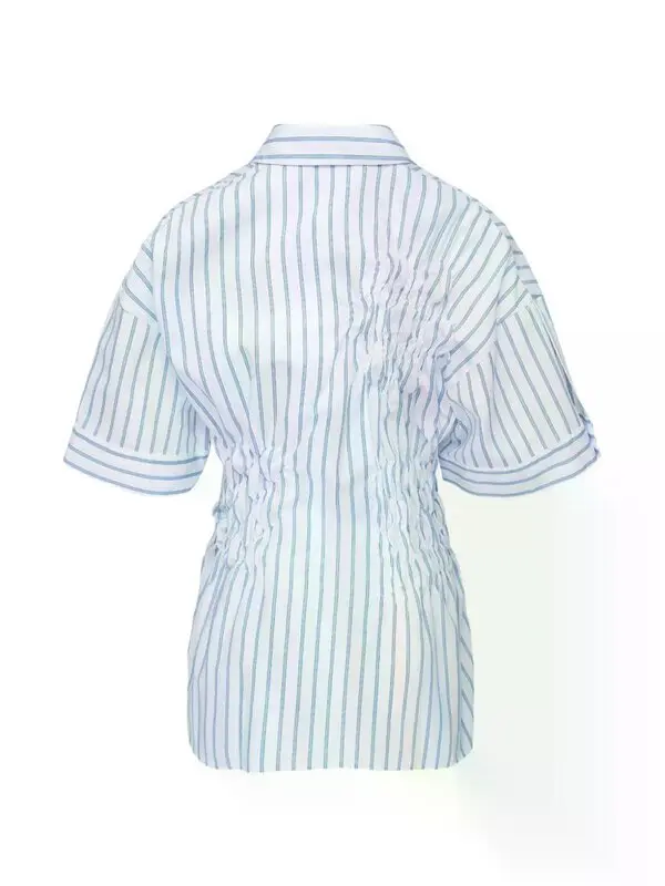 ENFOLD Striped Shirred Shirt