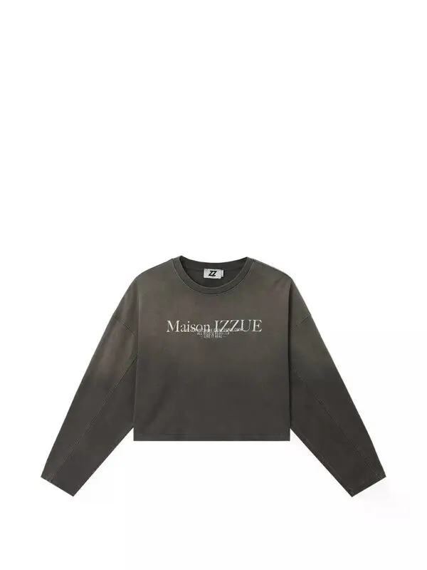 Izzue Logo-print Cropped Sweatshirt - Grey