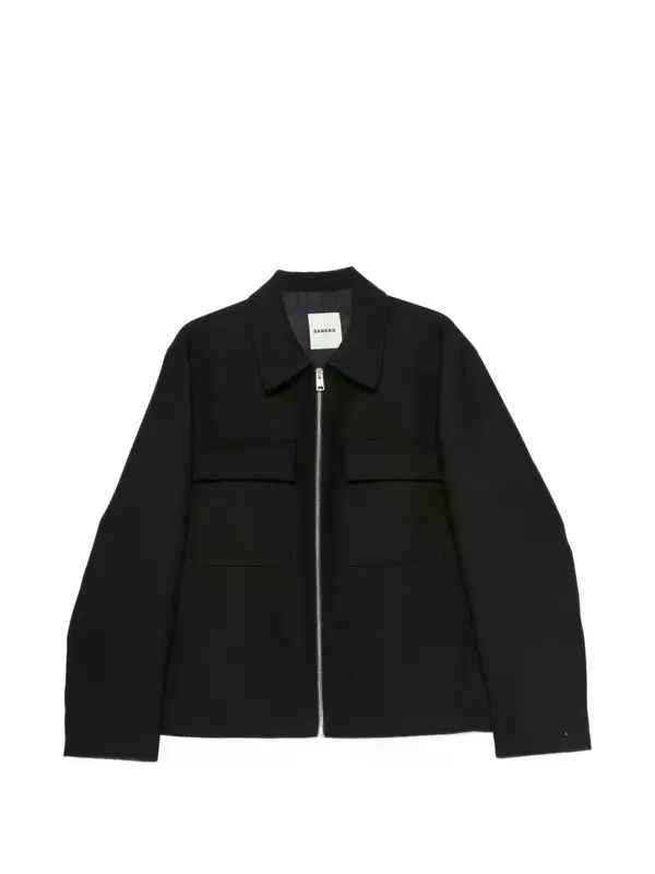 Sandro Theodore Patch-pocket Zip-up Jacket