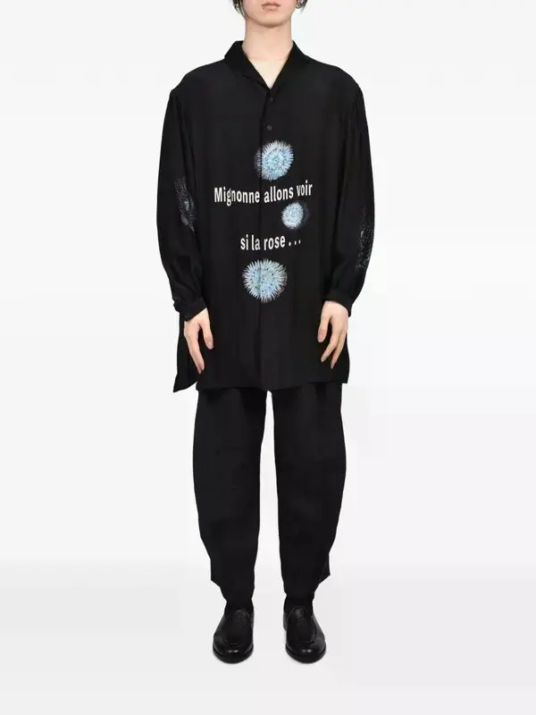 Yohji Yamamoto Sea Print Silk Shirt