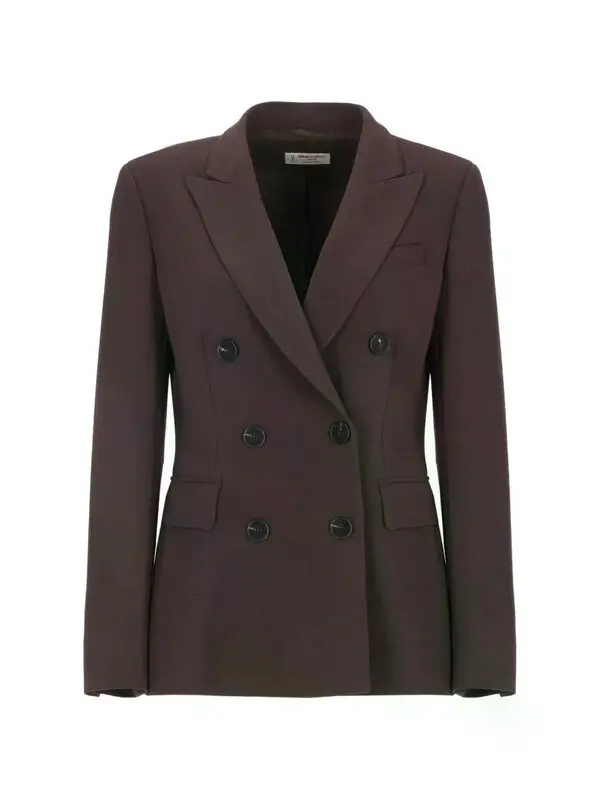Alberto Biani Double-breasted Blazer - Brown