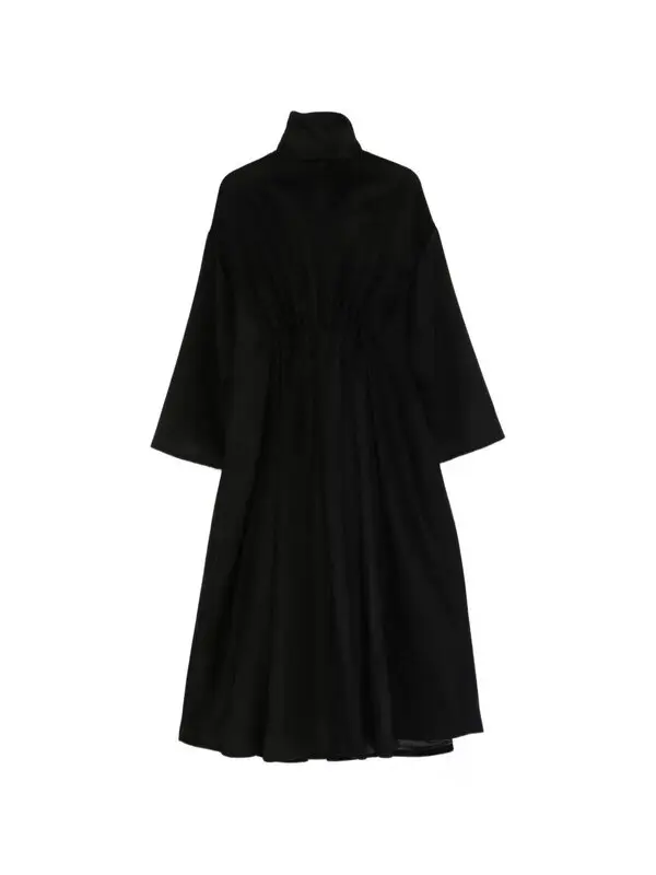 Emporio Armani Ruched-waist High-neck Coat