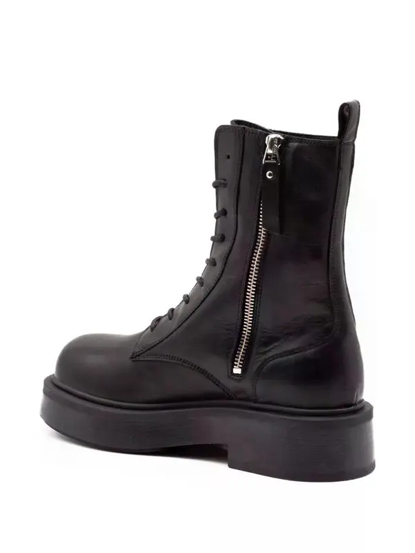 VIC MATIE Lace-up Platform Boots - Black
