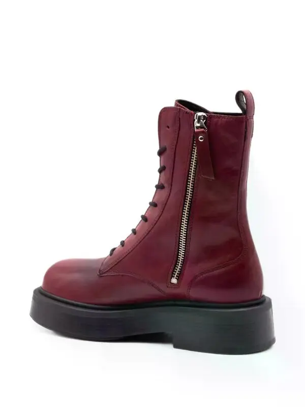 VIC MATIE Leather Lace-up Ankle Boots