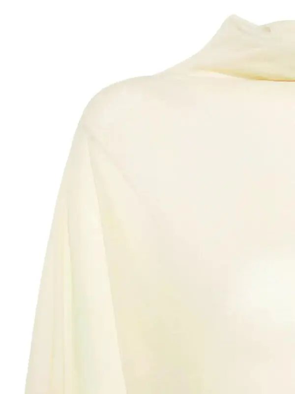 Soeur Long-sleeve Ruched Top - Neutrals