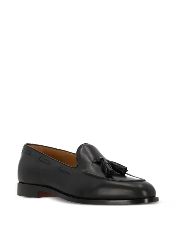 Loro Piana Heritage Calfskin Serge Walk Loafers - Black