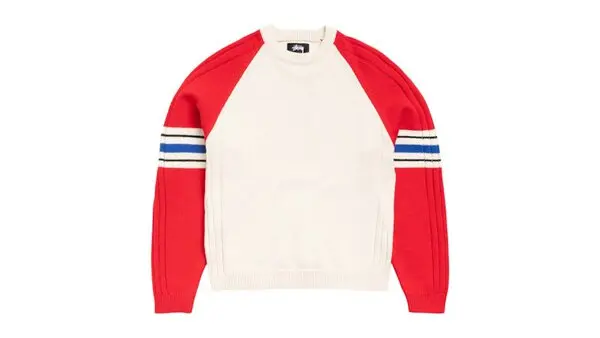 StÜssy Stripe Raglan Crew
