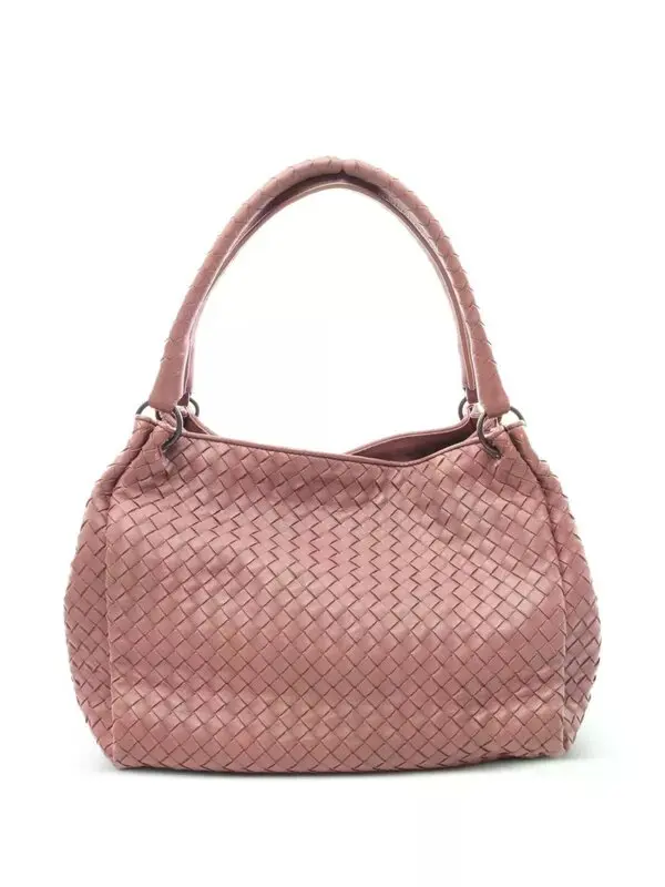 Bottega Veneta Intrecciato Leather Tote Bag - Pink