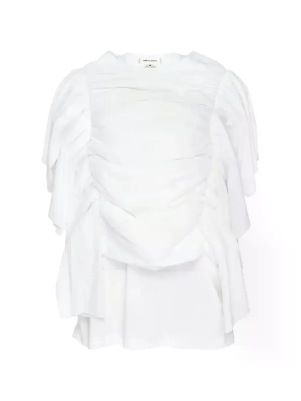 Comme Des Garçons Draped Gathered Blouse