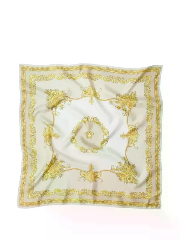 Versace Printed Silk Twill Scarf 90 Cm