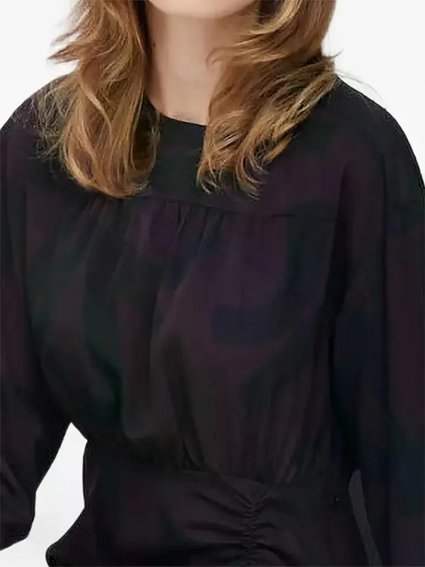 Sisley Long-sleeved Gathered Dress