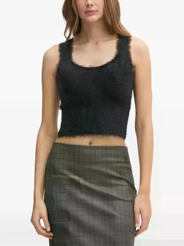 Sisley Fuzzy Scoop Neck Top