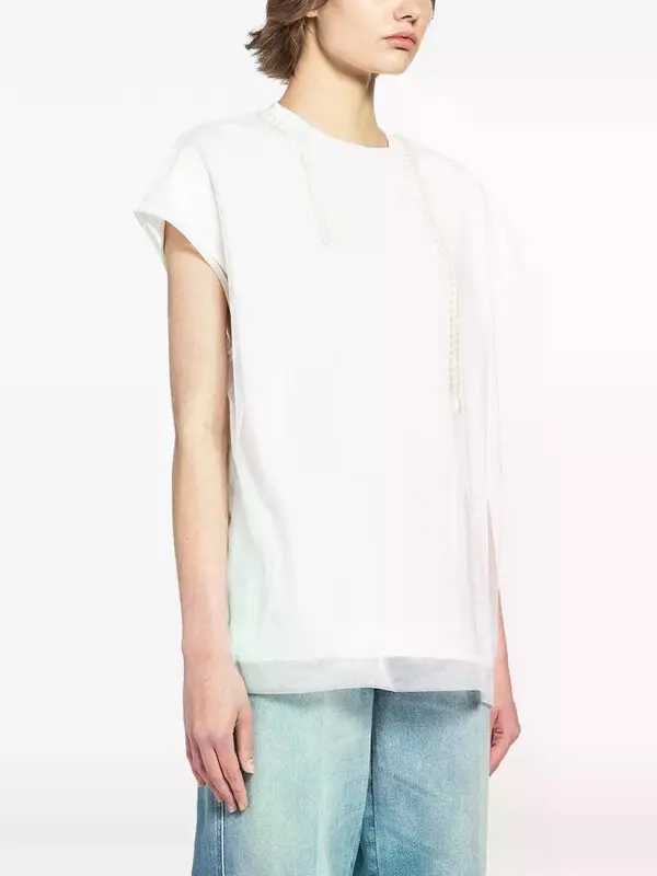 Simone Rocha Pearl-embellished Layered T-shirt