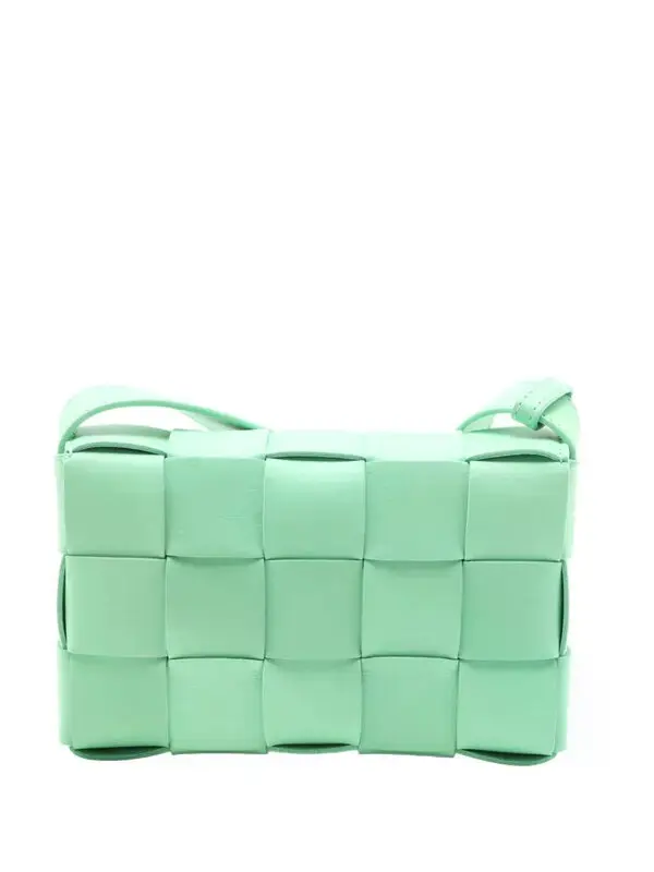Bottega Veneta Nappa Intrecciato Cassette Crossbody Bag - Green