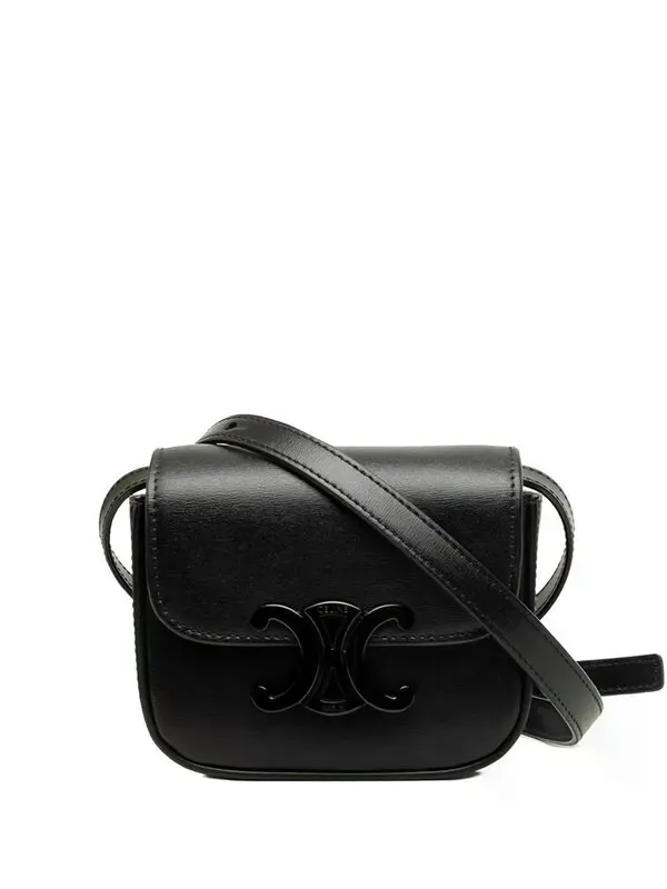 Celine Shiny Calfskin Triomphe Crossbody Bag