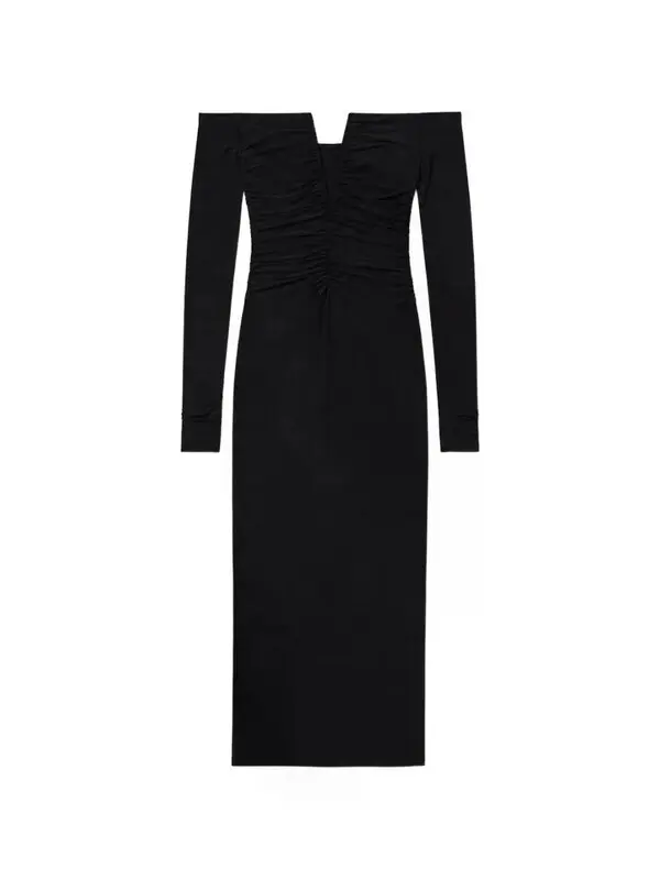 AMAZUIN Gathered Off-the-shoulder Midi Dress