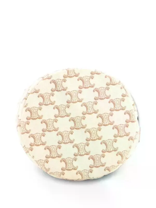 Celine Triomphe Canvas And Leather Bucket Bag