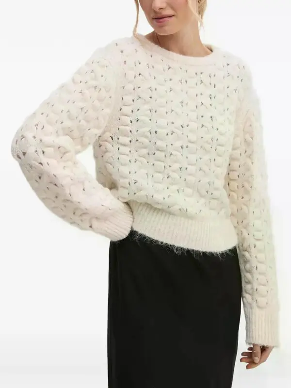 Sisley Chunky-knit Long-sleeve Sweater - Neutrals