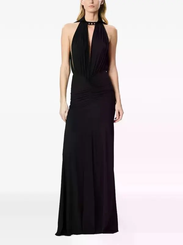 AMAZUIN Glenn Asymmetric Gathered-bodice Maxi Dress