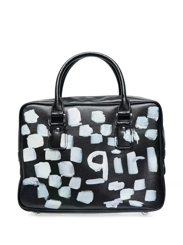 Comme Des Garçons Slogan-print Tote Bag - Black