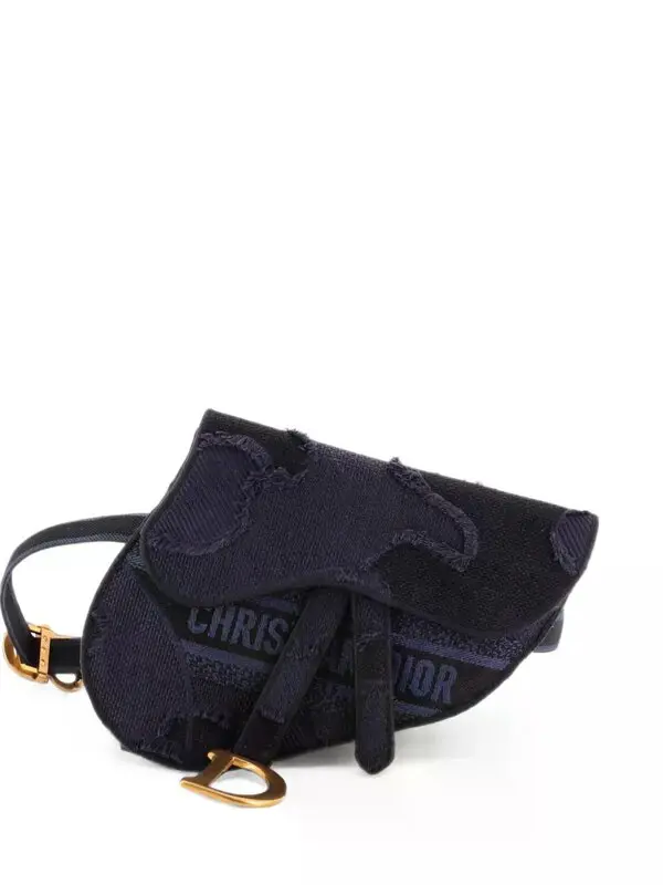 Dior Saddle Camouflage Embroidered Canvas Belt Bag