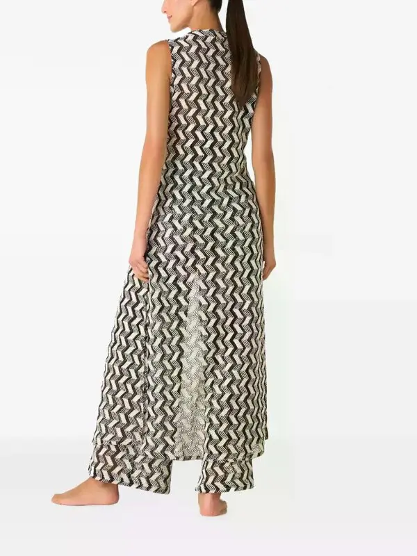 PALMACEA Zigzag-print Wide-leg Trousers