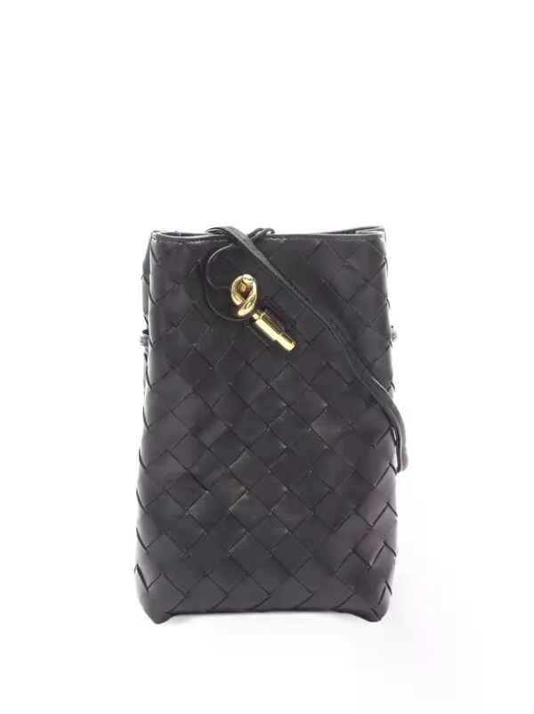 Bottega Veneta Intrecciato Cross Body Bag - Black