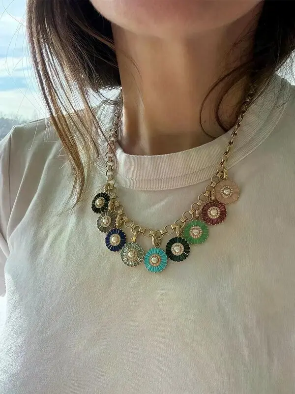 STORROW JEWELRY Emily Pearl And Chrysoprase Diamond Charm