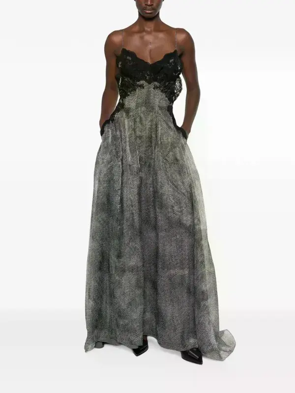 Ermanno Scervino Lace-trimmed Maxi Dress