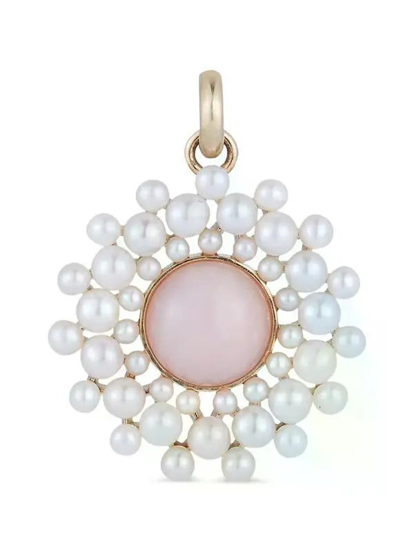 STORROW JEWELRY Juliet Pink Opal And Pearl Charm - Gold