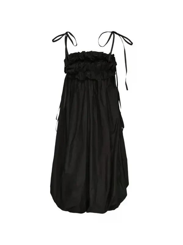 LEE MATHEWS Rosie Ruffled Tie-fastening Midi Dress