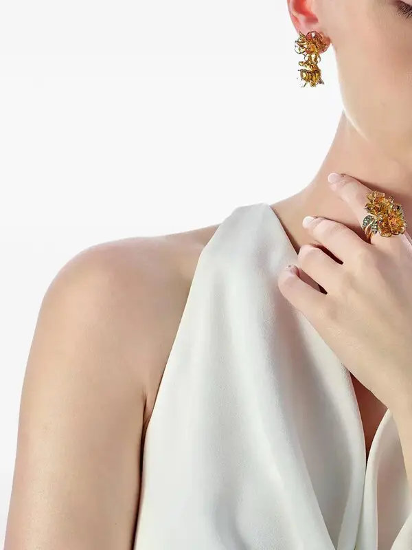 ANABELA CHAN Petunia Sapphire Drop Earrings - Gold