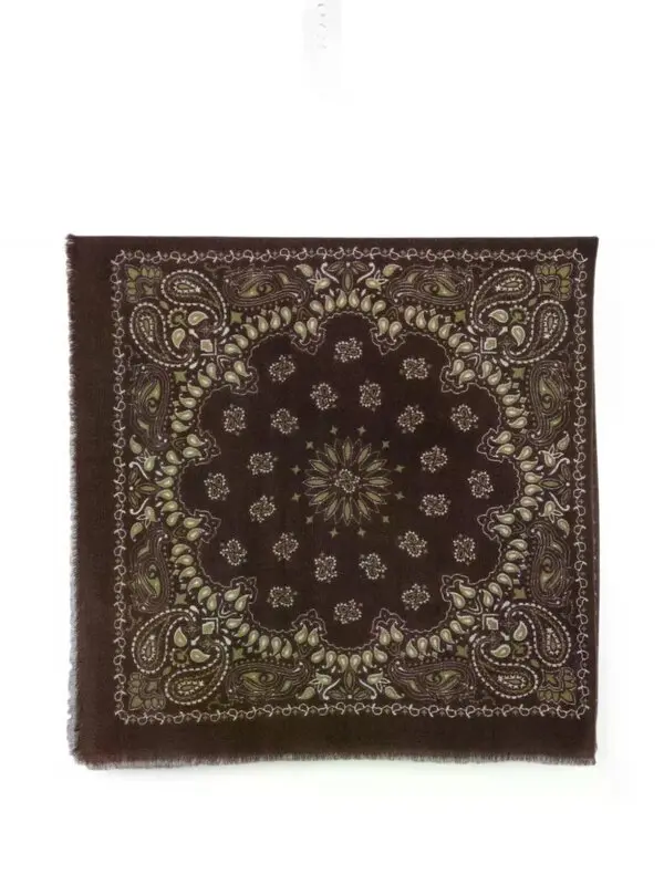 SGOMBERO CANTINE Paisley-print Frayed Scarf