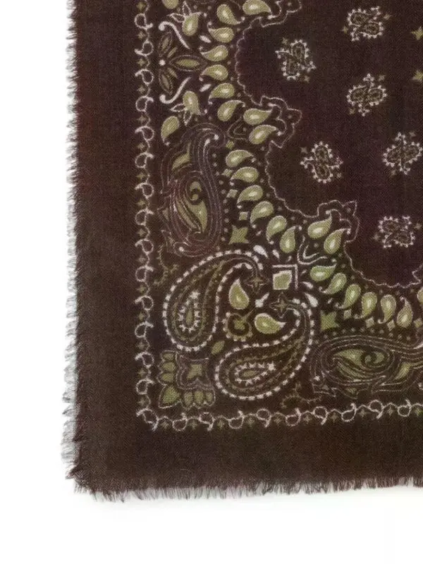 SGOMBERO CANTINE Paisley-print Frayed Scarf