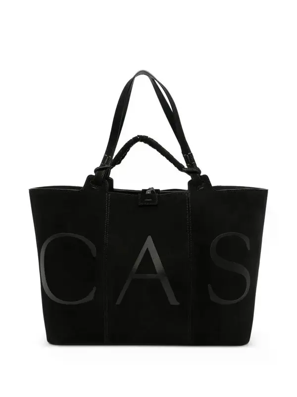 Casadei Galleria Logo-print Leather Tote Bag