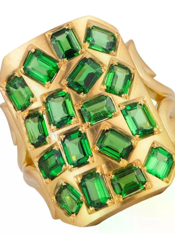 SYLVA & CIE Ten Table Tsavorite Ring