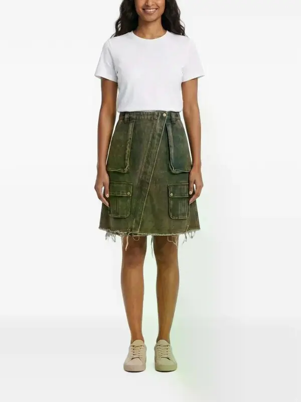 Andersson Bell Cargo-pocket Wrap Mini Skirt