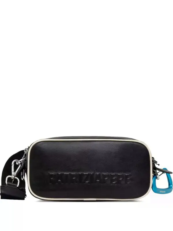 Patrizia Pepe Mini Logo-debossed Cross Body Bag - Black