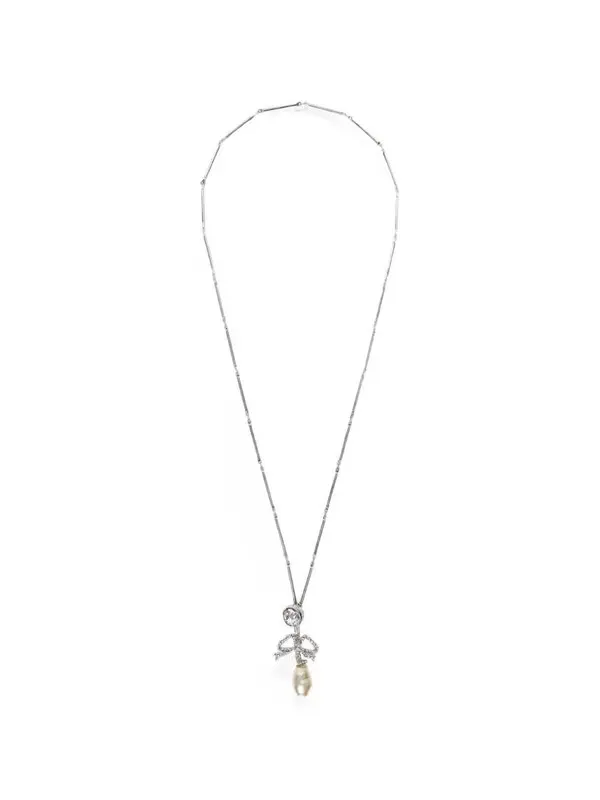 N°21 Pearl-bow Pendant Necklace