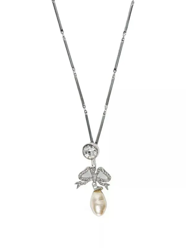 N°21 Pearl-bow Pendant Necklace