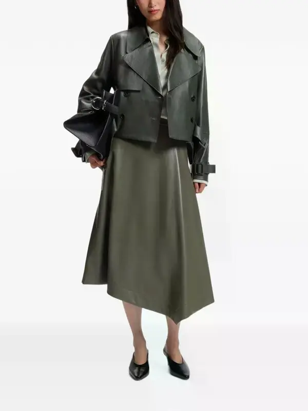 BOSS Belted Double-breasted Jacket - Green