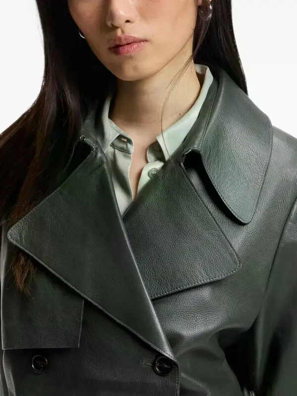 BOSS Belted Double-breasted Jacket - Green